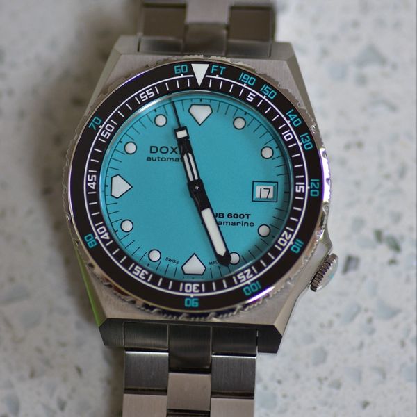 DOXA Sub600T Aquamarine Automatic Watch Winding Stainless Steel ...