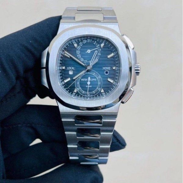 FEB2025 Patek Philippe PP 5990/1A Blue Flyback Chronograph Travel Time ...