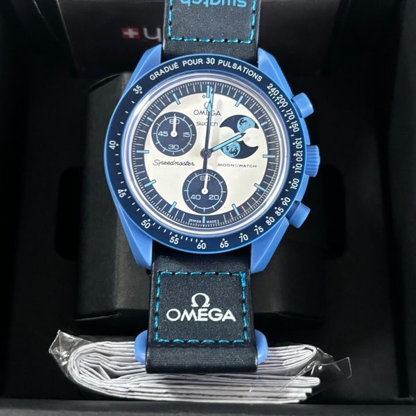 Swatch xOmega Moonswatch Mission To The Super Blue Moonphase Watch ...