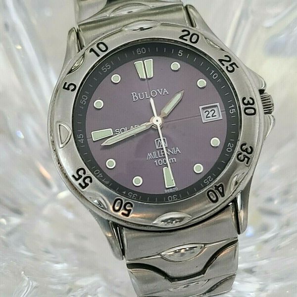 BULOVA Millennia Solar mens Blue -Dial divers watch 96B70 | WatchCharts ...