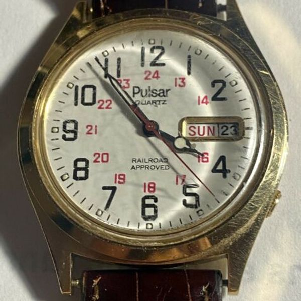 Pulsar (seiko) Railroad Approved Mens running watch Y513-8159 ...