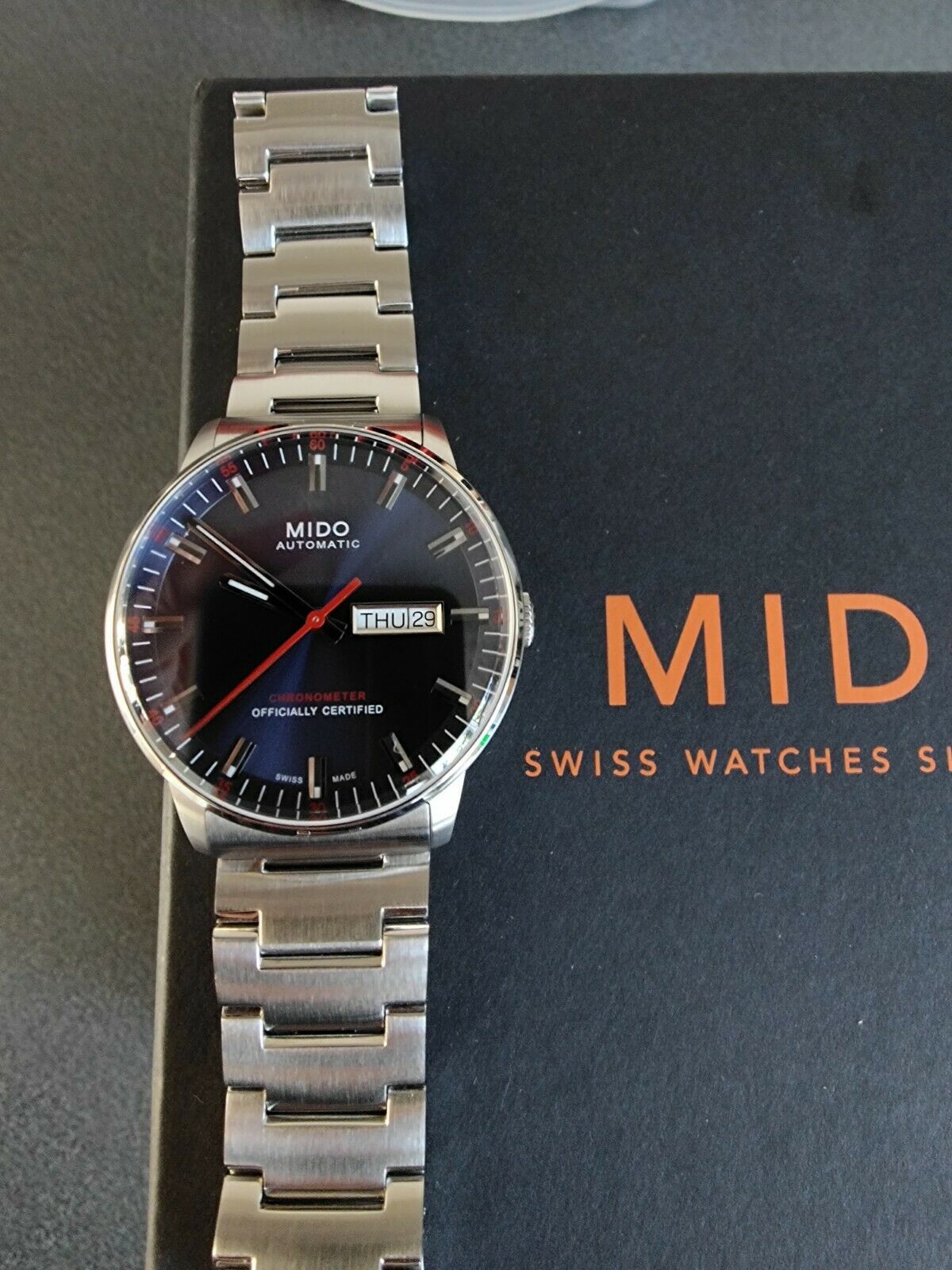 Mido Commander Chronometer Automatic Blue Dial Watch M021.431.11.041.00 ...