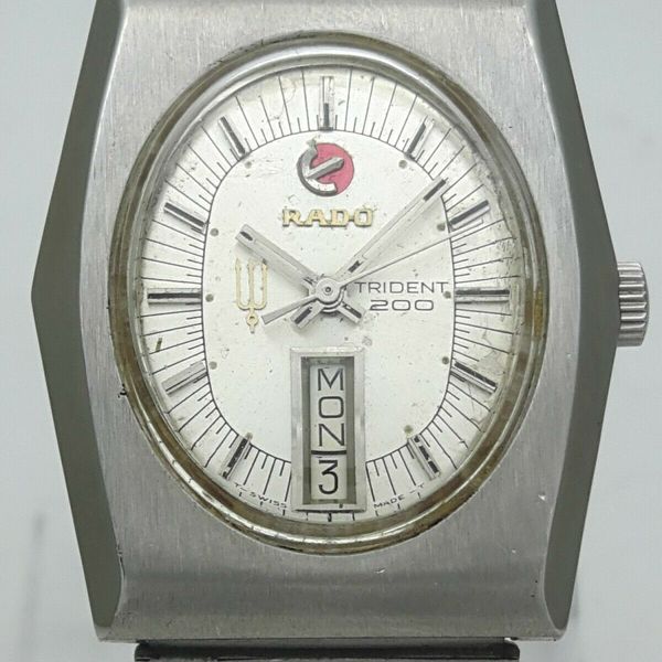 Vintage Rado Trident 200 Automatic 25J Cal. 2789 ETA Swiss St. Steel ...