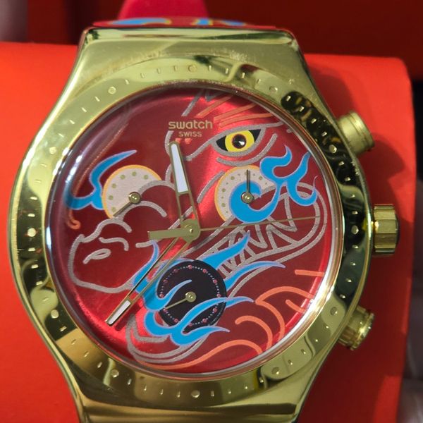 Swatch Year of the Dragon Irony Chronograph Watch | WatchCharts Marketplace