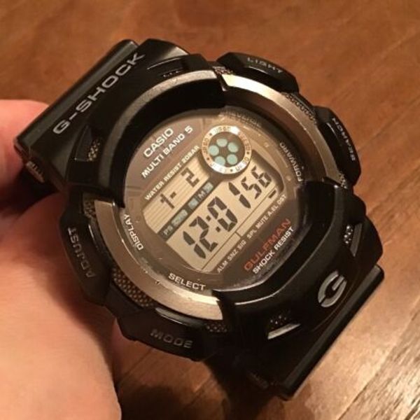 Casio GW9100-1V Men's Gulfman Solar Atomic Black Resin Band Titanium ...