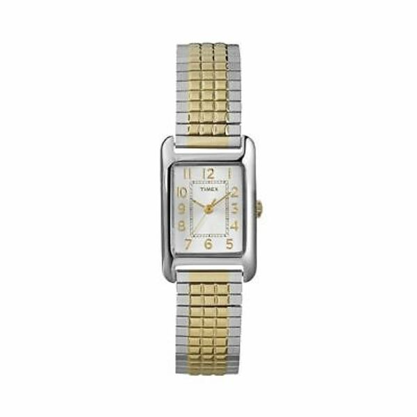 New Timex Women's Two-Tone Stainless Steel Expansion Strap Watch T2P305 ...
