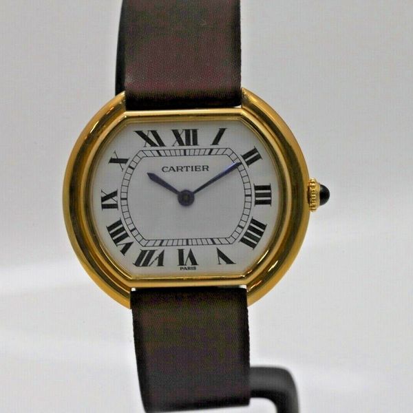 Cartier Must de Authentic Demo / Dummy Watch Gold Plated For Parts or ...