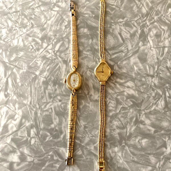 2x Vintage 14K Cyma & Hamilton Gold Ladies Watch Lot w/ Bands UNTESTED ...