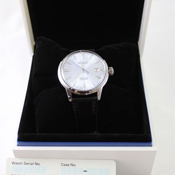 Seiko Presage 4R35B Automatic Ice Blue Dial Stainless Steel Wristwatch ...