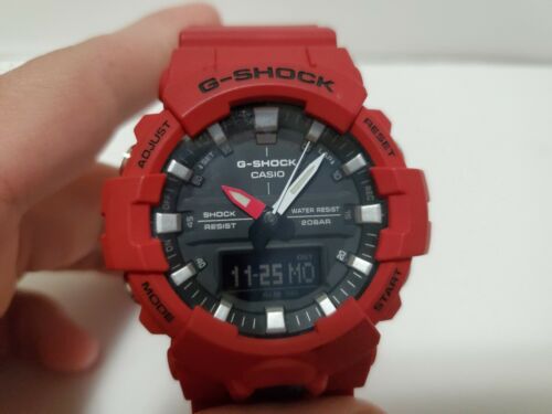 Casio G Shock GA800 Red Black Digital Analog Resin Watch Works ...