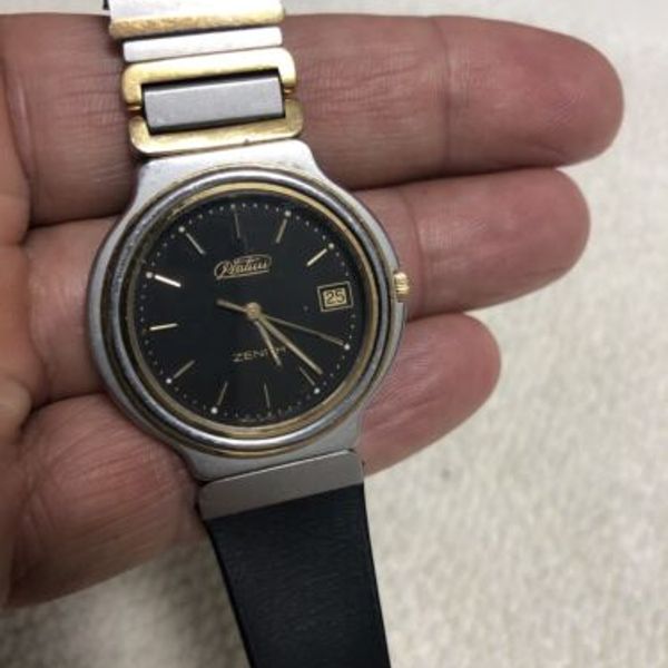 Orologio vintage Zenith PLATINI quartz Eta 555.415 RARO wristwatch ...