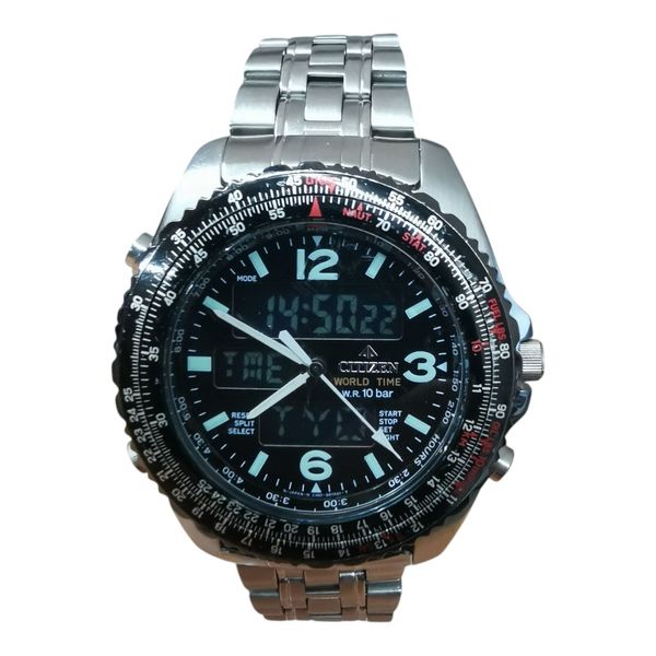 VINTAGE CITIZEN PROMASTER WORLD TIME CHRONO ANA-DIGIT C460-Q00788 ...
