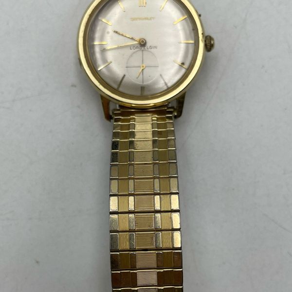 Chevrolet Lord Elgin 14K Yellow Gold Analog Display Modern Wristwatch ...