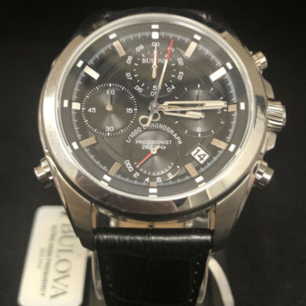 Bulova Men's Precisionist Quartz Chronograph Date-Calendar 44mm Watch ...