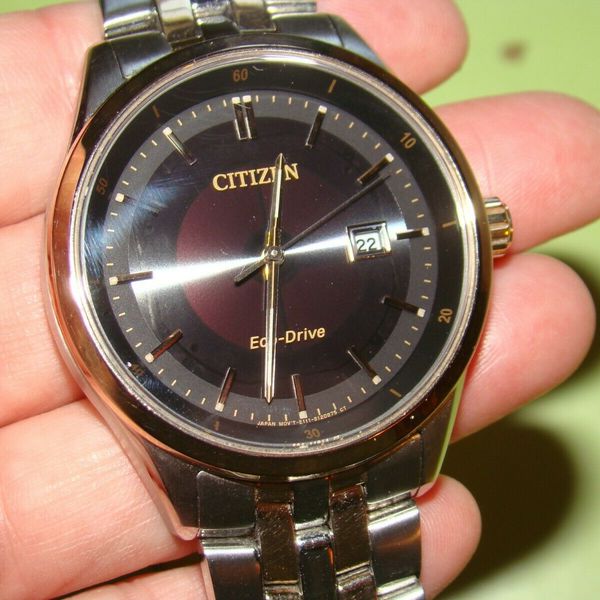 Citizen Eco Drive Japan Sapphire Wristwatch E111-S083320 Day Black Face ...