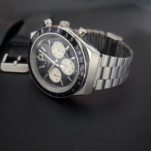 Q Timex Chronograph Reverse Panda Dial 40mm | WatchCharts Marketplace