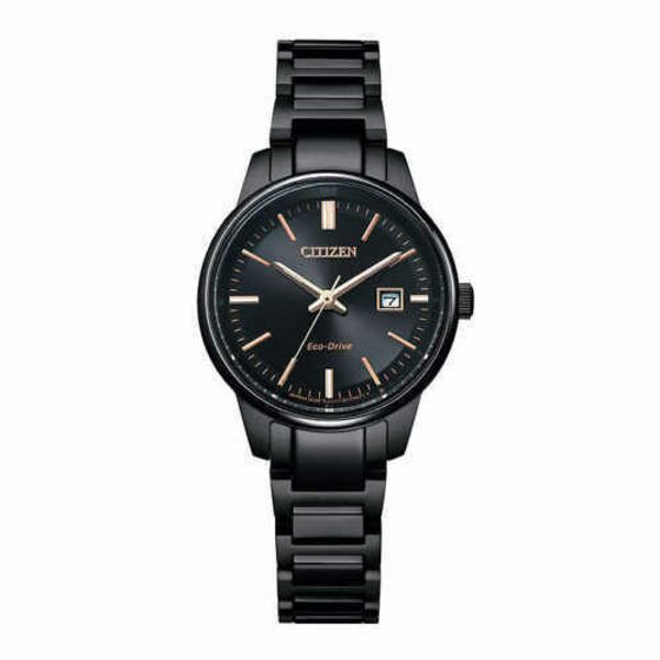 Citizen Eco-Drive EW2595-57E Casual Black Stainless Steel Ladies Watch ...