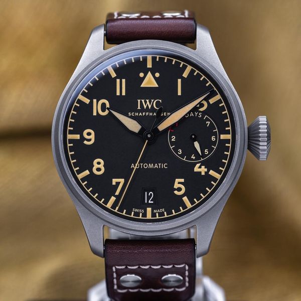 FSOT: IWC Big Pilot Watch Heritage Titanium 46mm 7 Day Black Dial ...