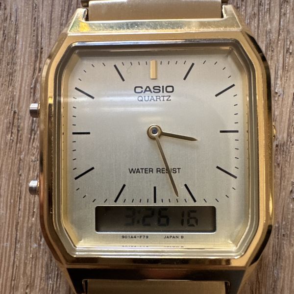 VINTAGE WATCH CASIO 5154 VINTAGE DIGITAL / ANALOGUE QUARTZ ...