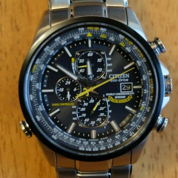 Citizen Eco-Drive AT8020-54L Solar charge Stainless Steel Atomic ...