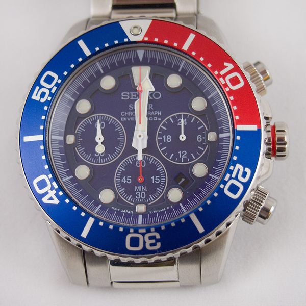 FS: Seiko Solar Diver Chronograph SSC019, "Pepsi" REVISED POST ...
