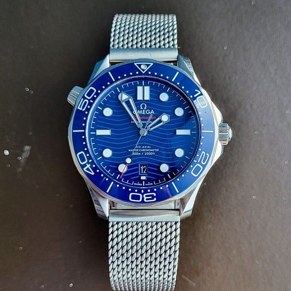 Omega Seamaster Diver 300M blue / OEM bracelet +OEM mesh + OEM nato ...