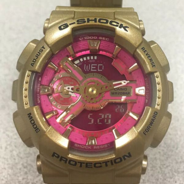 $130 CASIO G-SHOCK Watch Model 5425, GOLD & PINK, GMA-S110GD Baby G ...