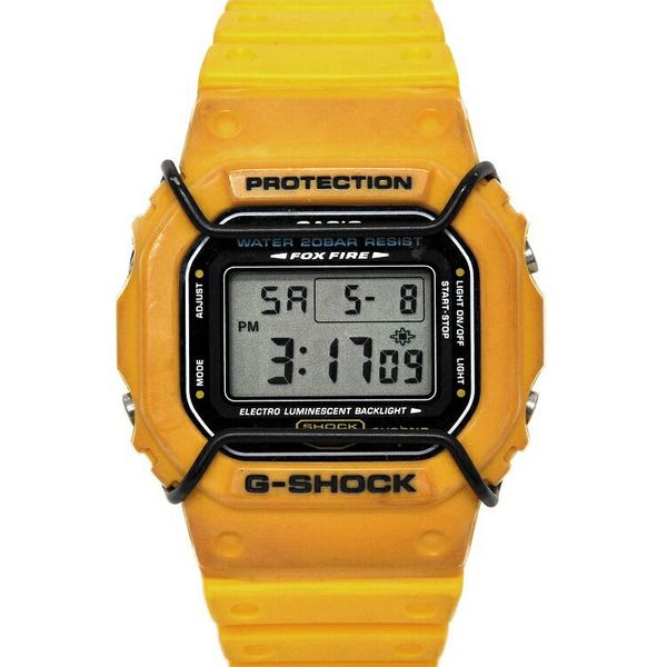 Casio watch yellow G-SHOCK DW-5600E 1545 speed digital rubber used ...