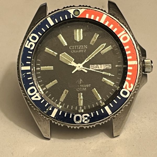 CITIZEN VINTAGE PROMASTER 200M QUARTZ DIVERS-REF 5502-ST STEEL-RUNS ...