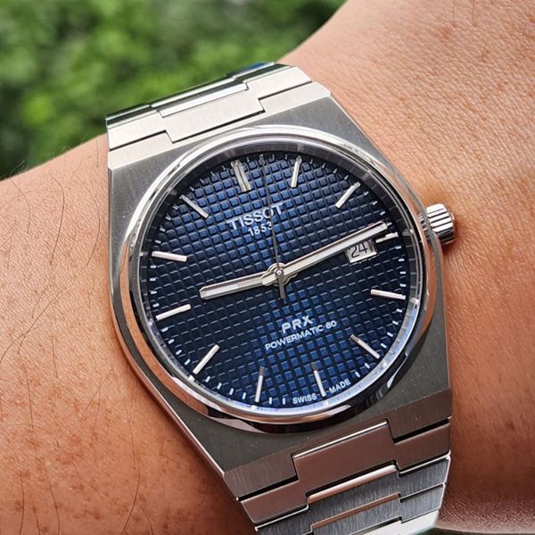 [SOLD] Tissot PRX Powermatic 80 Blue Waffle Dial | WatchCharts Marketplace