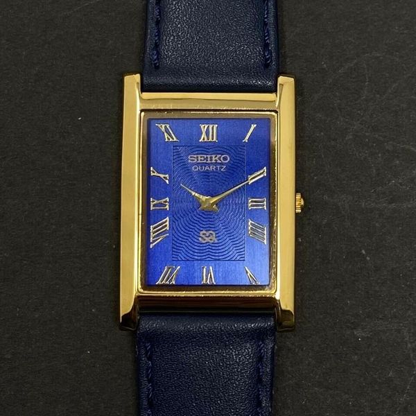 BLUE DIAL & BLUE STRAP Seiko Slim men's Wrist Watch - FREE SHIPPING ...