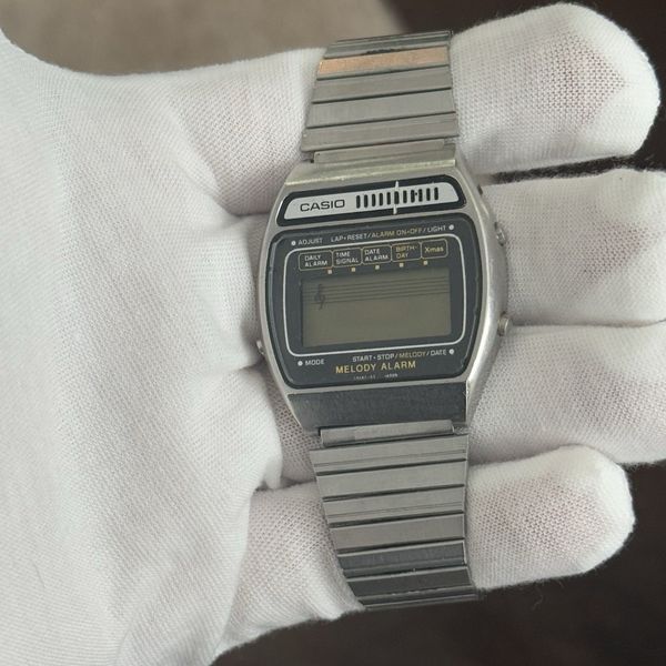 Rare Vintage Casio Melody Digital Alarm Watch H104 Module 82 1980s JDM ...