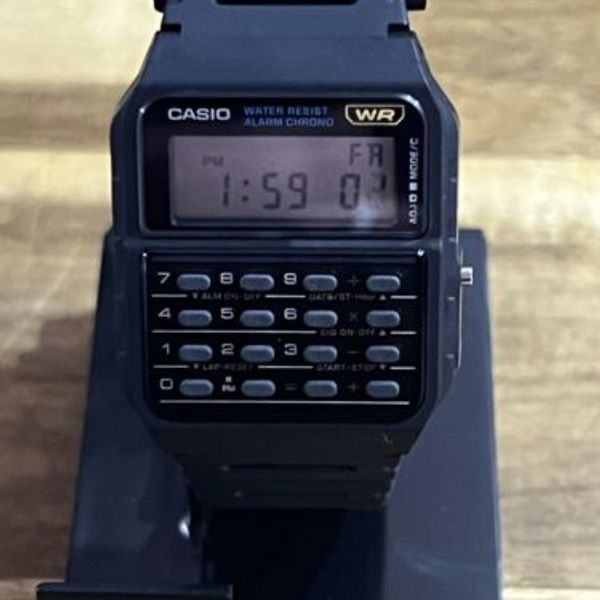 Casio CA53W-1, 8-Digit Calculator Watch, Resin Band, Day/Date, Alarm ...