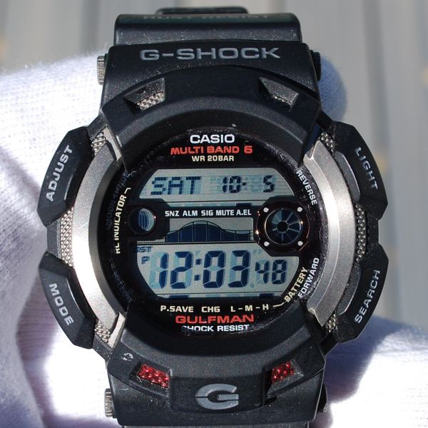 CASIO G-SHOCK Atomic Solar Titanium backed Gulfman Watch GW9110 Box ...