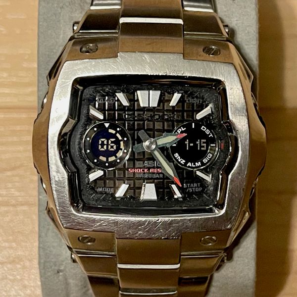 [WTS] Casio G-Shock G-011D-1A “The Cube” Black Waffle Dial Steel Metal ...