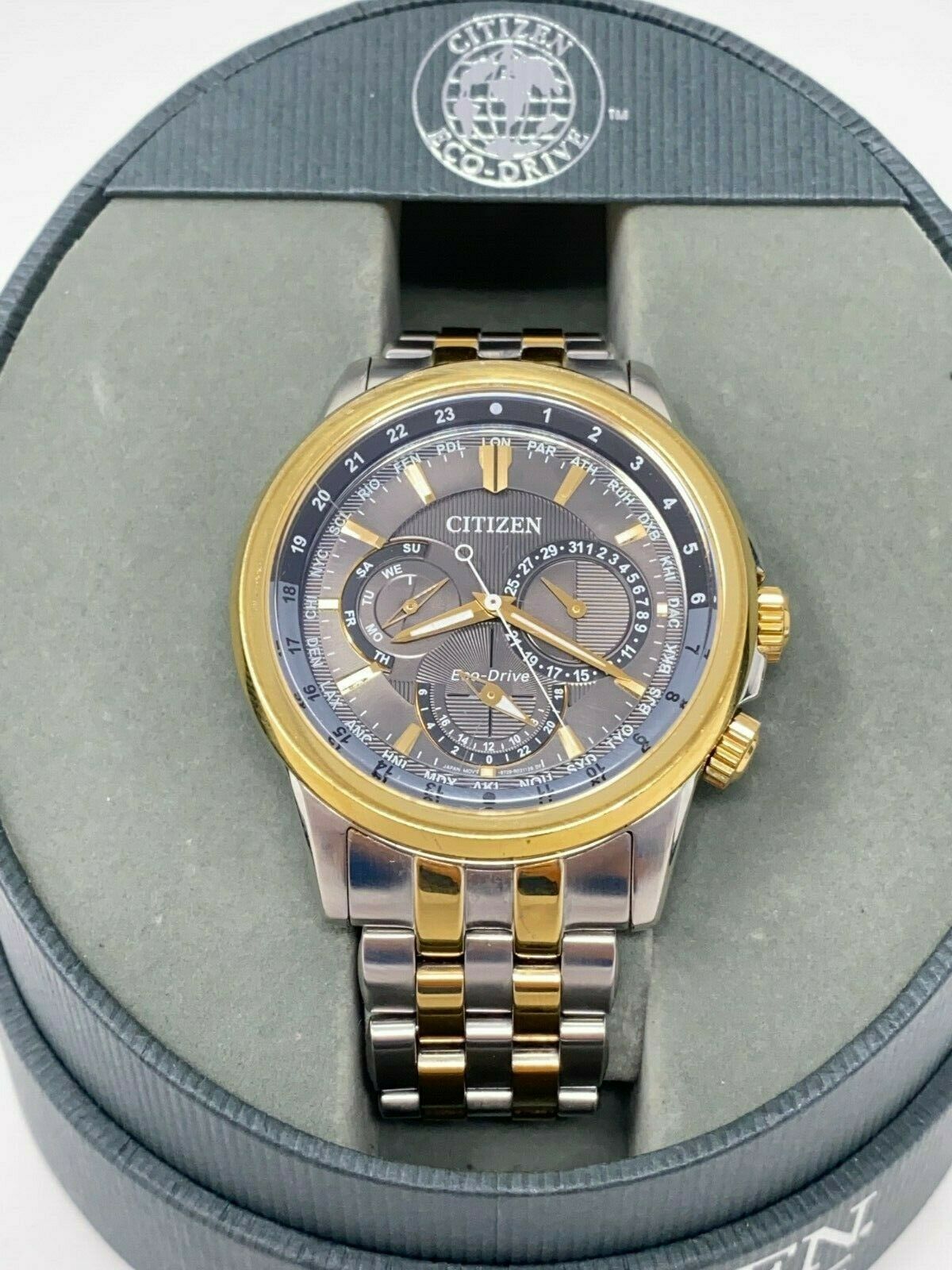 Citizen Men's BU2024-52H Calendrier Eco-Drive Two-Tone Steel Bracelet ...