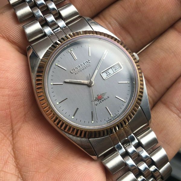 CITIZEN Datejust Eagle 7 Vintage GRAY Sunburst dial Automatic Full Mint ...