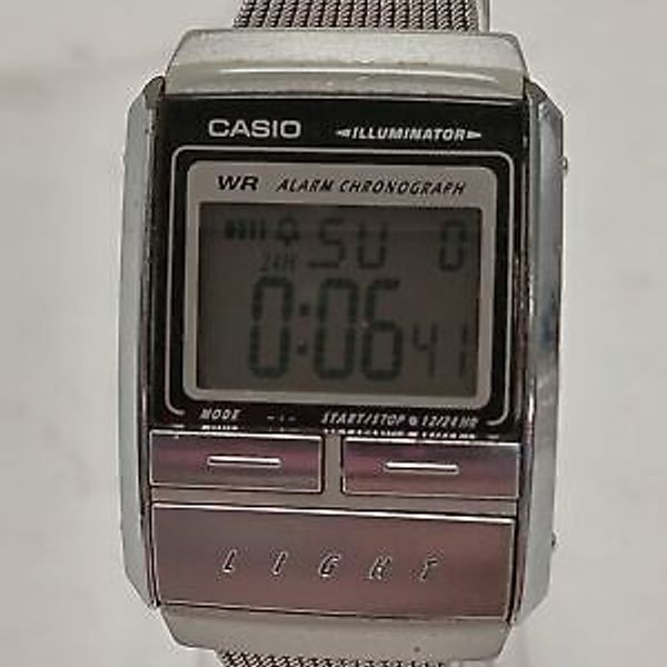 Vintage Casio A200 Digital Watch Stainless Steel Band - Alarm ...