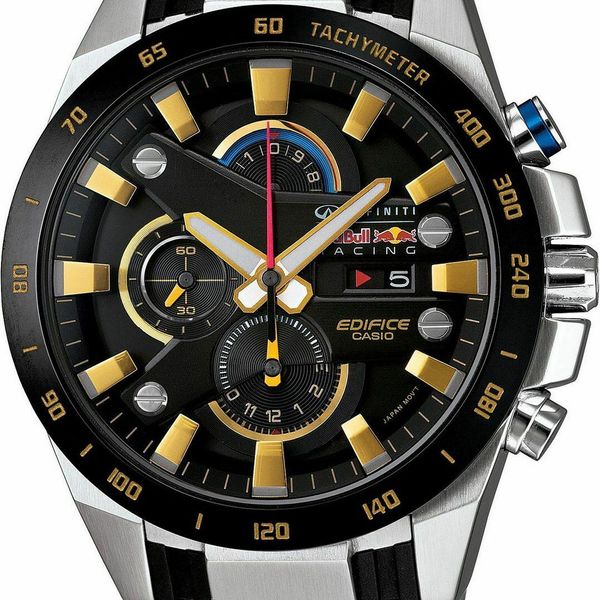 Casio Edifice Tachymeter Infiniti Red Bull WR 100M Chronograph Men's ...