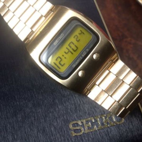 Vintage SEIKO 0624 5009 - GOLD 'Lemon Drop - Early Digital Watch - 1975 ...