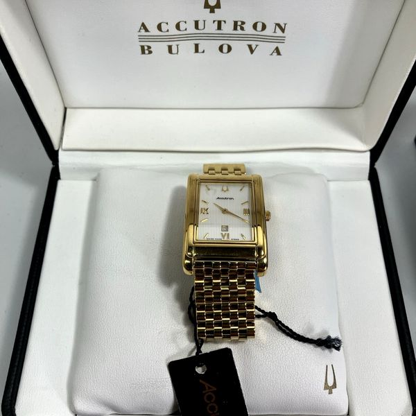 ACCUTRON by BULOVA A1 MEN'S GOLD-TONE DRESS WATCH/SAPPHIRE CRYSTAL ...