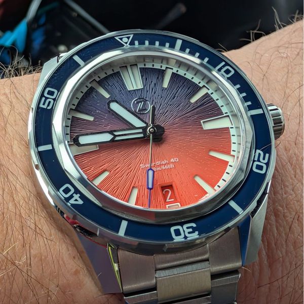 Zelos Swordfish Dusk 40mm Stainless Steel Diver’s Watch | WatchCharts ...
