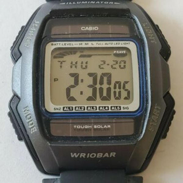 Rare Vintage Mens Casio (WL-500) Tough Solar Multifunction Digital ...