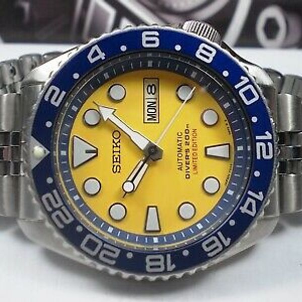 SEIKO SCUBA DIVERS SKX007 AUTO MENS WATCH 7S26-0020, 'YELLOW SUMO' (SN ...