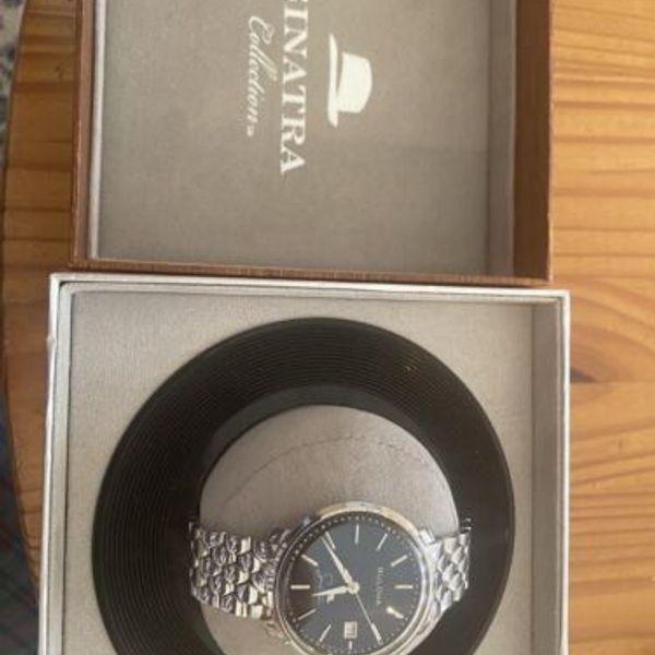 Bulova Frank Sinatra Men's Black Watch (Fly me to the Moon) - 96B346 ...