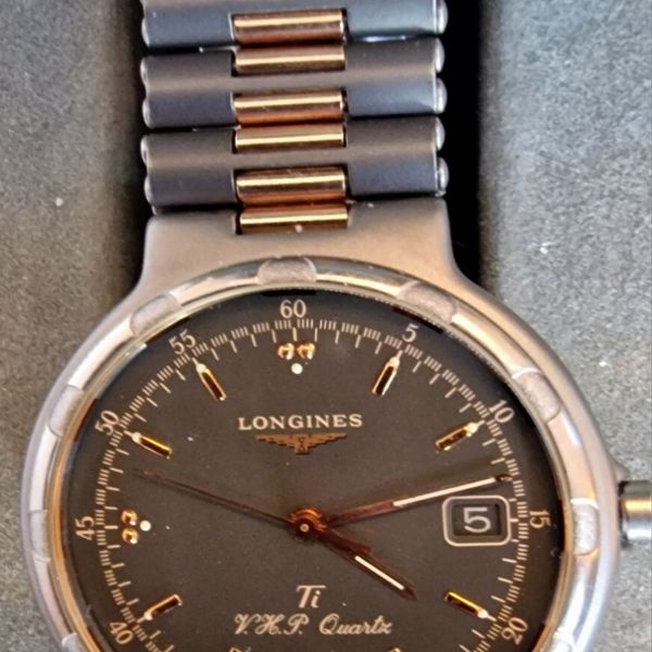 Longines Conquest Grey dial Titanium Vintage Swiss Watch TI VHP Quartz ...