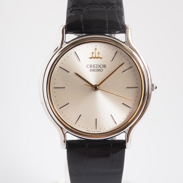 SEIKO CREDOR SIGNO 8J81-6A30 Quartz Silver Dial Men's Near Mint ...