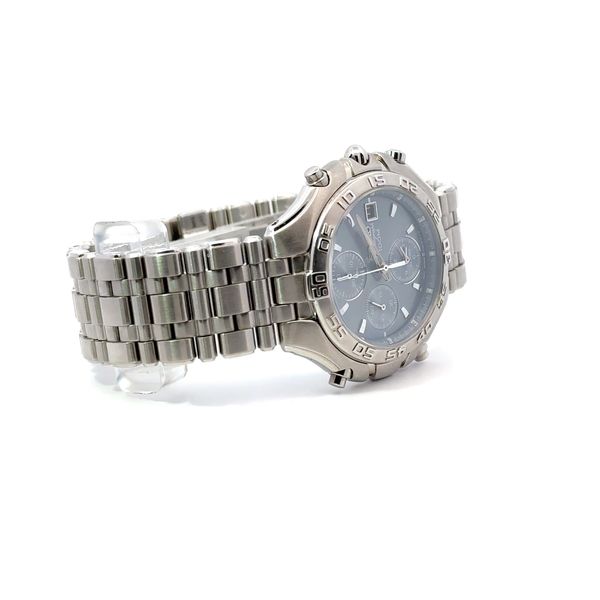 Seiko Ice Blue Dial Stainless Chrono Alarm Mens Quartz Watch 7T32-6N60 ...