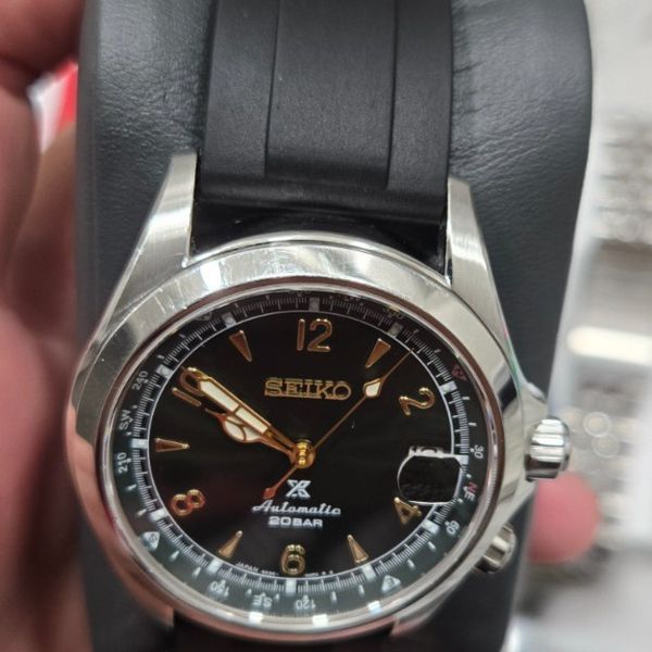 Seiko Prospex Alpinist Green Dial Brown Leather Strap Watch SPB121 ...