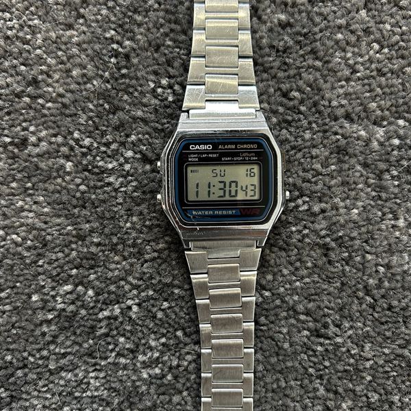 Casio A158W Digital Watch Vintage Retro Silver Stainless Steel Unisex Watch AU | WatchCharts ...